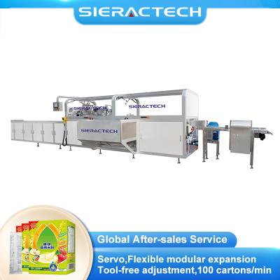 China Automatic Rice Flour Sachet Horizontal Cartoning Machine with Continuous Servo Feeding System for sale