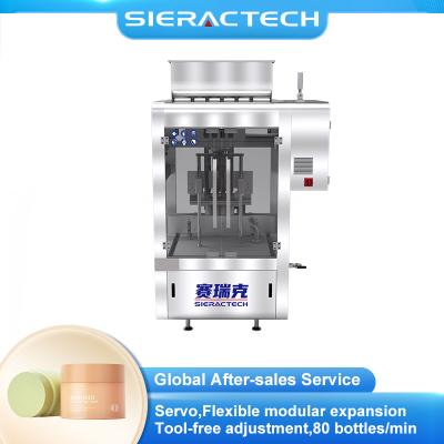 China Automatic Cream Filling Machine with Servo Piston Control and Heated Cosmetic Filling System for sale