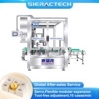 China Automatic Ice Cream Box Case Packing Machine with Servo Collation and Robotic Case Loading System for sale