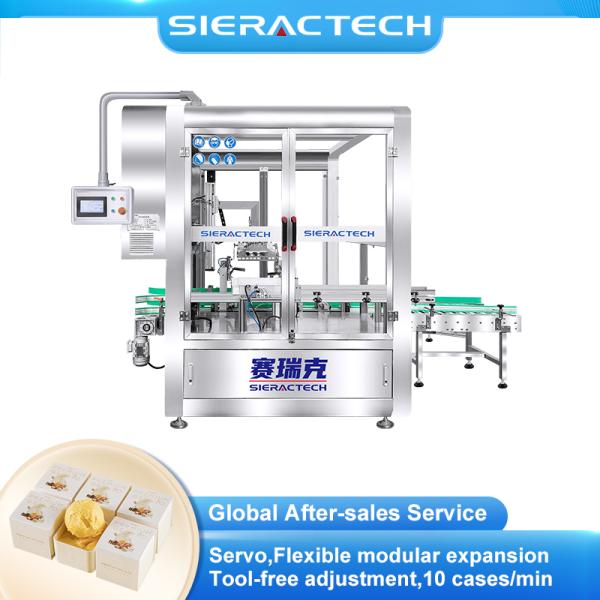 Quality Automatic Ice Cream Box Case Packing Machine with Servo Collation and Robotic Case Loading System for sale