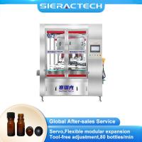 China Automatic Amber Glass Bottle Capping Machine with Servo Torque Control and High-Speed Bottle Packaging System for sale