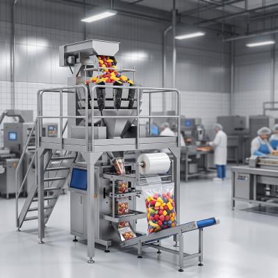 China Complete Automatic Packaging System for IQF & Frozen Fruits (Multi-Head Weigher + VFFS) for sale