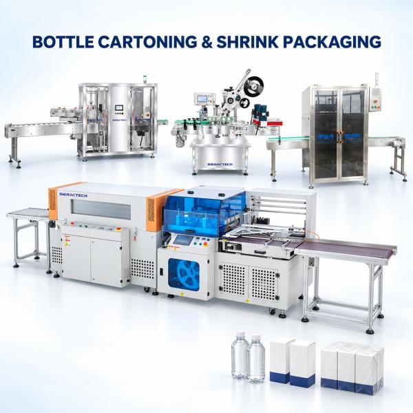 Quality Bottle Cartoning and Shrink Packaging Line with Integrated Controls for sale