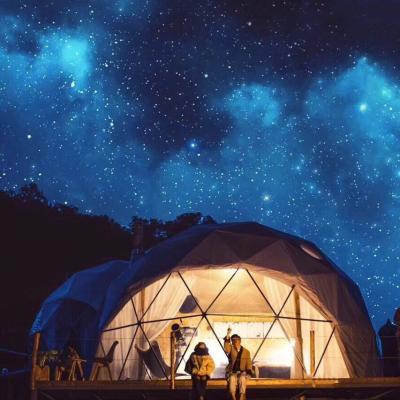 China Spacious 20M Diameter Geodesic Dome Tent With Transparent Fabric Outdoor Dome Tent for sale