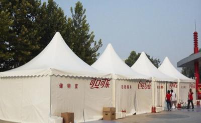China White Heavy Duty Pagoda Tents For Wedding PVC Fabric UV - Resistant for sale