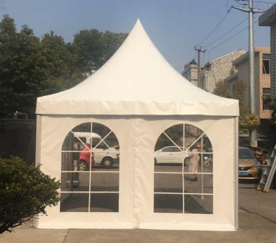 China Custom 10x10 Advertising Pagoda Tent With Side And Alluminium Frame For Trade for sale