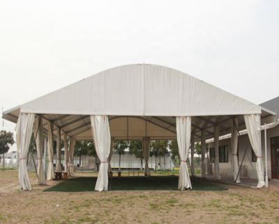China White Coated PVC Aluminum Frame Tent waterproof and Durable Curve Tent for sale