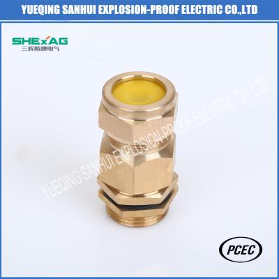 China SHBDM-6 double seal brass,nickel planted/ss304/316L explosion proof flameproof cable gland in  Hazardous Area for sale