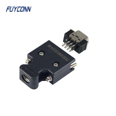 Cina 14 connettore dell'ingresso/uscita del nastro del connettore di cavo di Pin Solder Type SCSI mini D MDR in vendita
