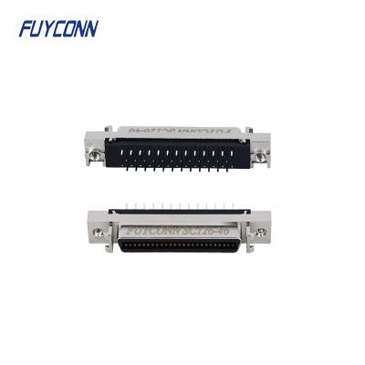 中国 SCSI 50pin亜鉛合金の貝とのまっすぐのサーボ コネクターMDR PCB 1.27mm 販売のため