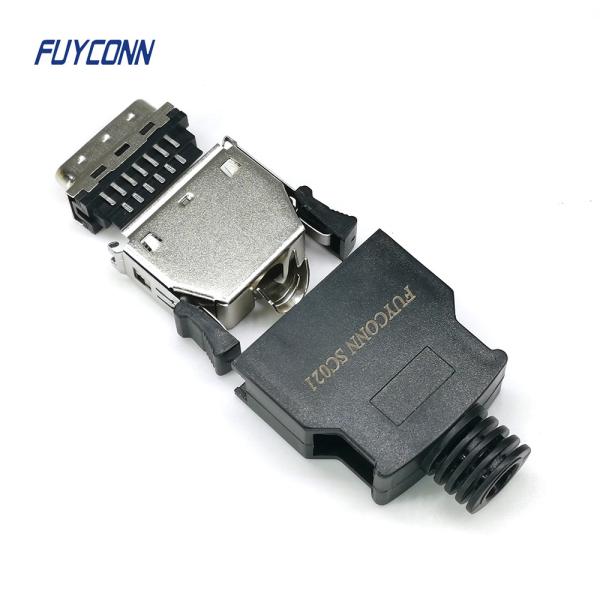 26pin MDR Connector Female / Male 1.27mm Brass Gold Plating SCSI Connector
