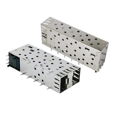 China 2x1 Ports SFP Female Connector 40 Pin Press-Fit PCB Mount for sale