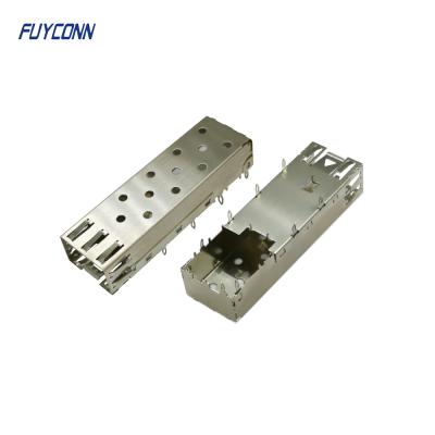 China 1x1 SFP Cage Connector Press-Fit Termination 1 Port Without Light for sale