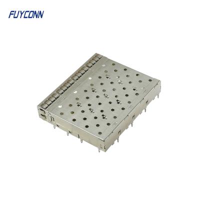 China 4 Port SFP+ Cage Press-Fit Termination 1x4 Without Light for sale