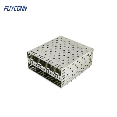China 2x4 Port Female SFP Connector 160 Pin with Light Pipe for sale