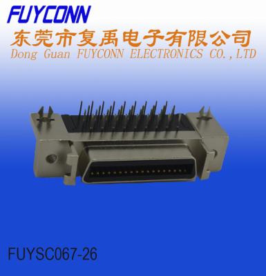Cina Tipo del PWB di SCSI 26 Pin Connector Female Right Angle con lo zinco Shell della serratura del bordo in vendita