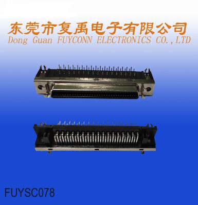 中国 68Pin SCSIコネクターPCB Fixnessのハンガーが付いている直角の女性の1.27mmのコネクターCNのタイプ 販売のため