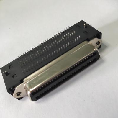 China Amphonel 957 tipo femenino echada del conector centronics de ángulo recto del PWB de 100 maneras de 2.16m m en venta