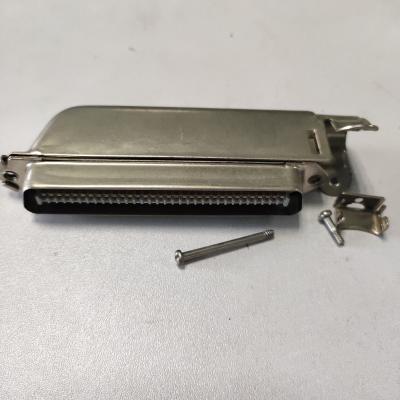 China 64 Pin Amphenol IDC Male Centronics Connector 32pairs Plug Connector with 90 degree metal cover for sale
