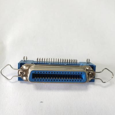 中国 Centronic 50 Pin保釈クリップおよび板ロックが付いているR/A PCBのメス コネクタはULを証明した 販売のため