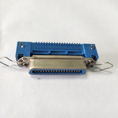 中国 Centronic 50 Pin保釈クリップおよび板ロックが付いているR/A PCBのメス コネクタはULを証明した 販売のため