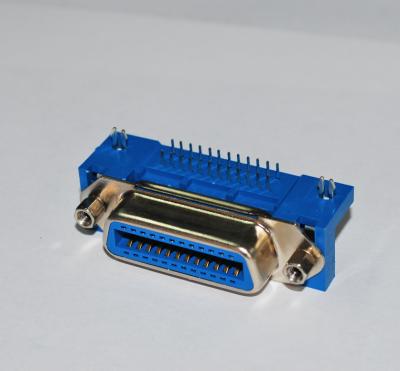 中国 14ばねの掛け金が付いている24の36 50Pin Centronic PCBの直角の女性のチャンピオンのコネクター 販売のため