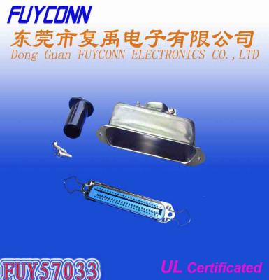 中国 14 24 36 50 の Pin のはんだの 180 度の金属カバーが付いている女性の容器のタイプ Centronix のコネクター 販売のため