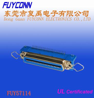 China Conector de Angel Female de la derecha del PWB de 50 Pin Centronic con el clip de la fianza y la cerradura del tablero en venta