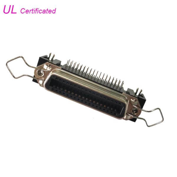 2.16mm Pitch 36 pin Ribbon R/A PCB Dip Type Connetor with Spring Latch and Board lock