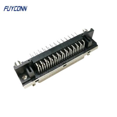 中国 1.27mm直角PCBのSCSIコネクター、50Pin女性のサーボ コネクター 販売のため