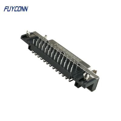 中国 1.27mm直角PCBのSCSIコネクター、50Pin女性のサーボ コネクター 販売のため