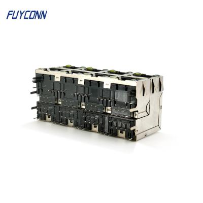 Cina PWB RJ45 Jack Connector di Pin Female dei porti 64 del bronzo fosforoso 2x4 8 in vendita