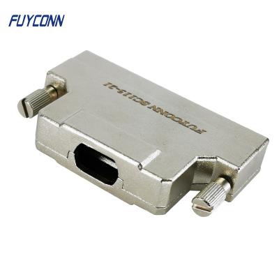 Cina connettore maschio della tazza MDR della lega per saldatura del connettore di 50Pin SCSI con il cappuccio del metallo in vendita