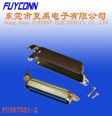 China Conector de Pin da solda da tomada da saída do cabo do lado de 50 Pin Centronic com tampa invertida de Matel à venda