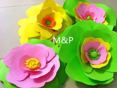 中国 幼稚園のための1mmエヴァの泡シート14cm X14cm スポンジのペーパー折り紙ローズの花 販売のため