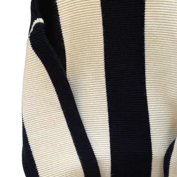 Quality 2024 New Women's Sweater Round Neck Stripe Versatile Loose Long sleeved Knitted for sale