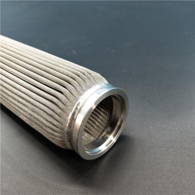 China Diâmetro líquido viscoso 180mm 3µM Pleated Wire Mesh Filter da filtragem à venda