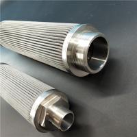 China Working Temp 300C Micro Length 40'' Pleated Wire Mesh Filter for sale