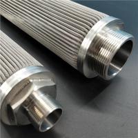 China Working Temp 300C Micro Length 40'' Pleated Wire Mesh Filter for sale