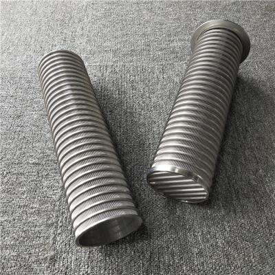 中国 BTCの糸が付いている高い気孔率11SLのくさびワイヤーふるいフィルター 販売のため