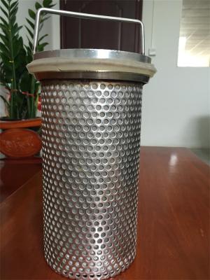 Cina spessore della parete del filtrante 1mm dell'emulsione dell'apertura di 3mm Mesh Basket perforato in vendita