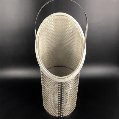 Cina spessore della parete del filtrante 1mm dell'emulsione dell'apertura di 3mm Mesh Basket perforato in vendita
