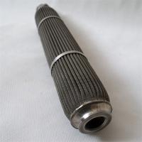 China 75 Micron Rating Pleated Wire Mesh Filter Ss 316 Fine for sale