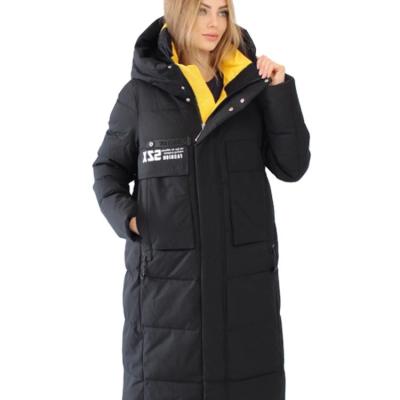 China FODARLLOY Women Winter Hooded New Pure Colo Thick Warm Waterproof Jacket Female Hoodies Cotton Padded for sale
