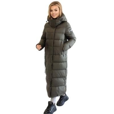 China FODARLLOY 2022 new design ladies warm hooded cotton-padded clothes slim long down winter jackets women coats for sale