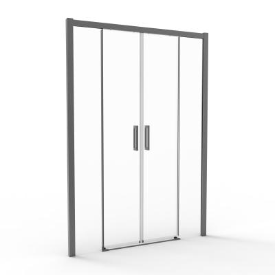 Cina Alluminio, colore grigio, doppia porta scorrevole, bagno, doccia. in vendita
