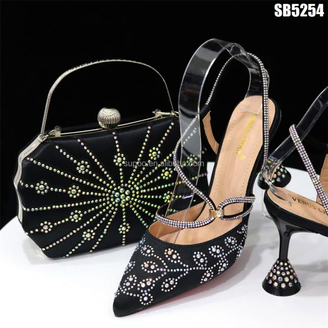 Factory Direct Sales ladies shoes and bag set Good Price Party Shoe And Bag Sets