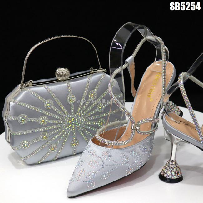 Factory Direct Sales ladies shoes and bag set Good Price Party Shoe And Bag Sets