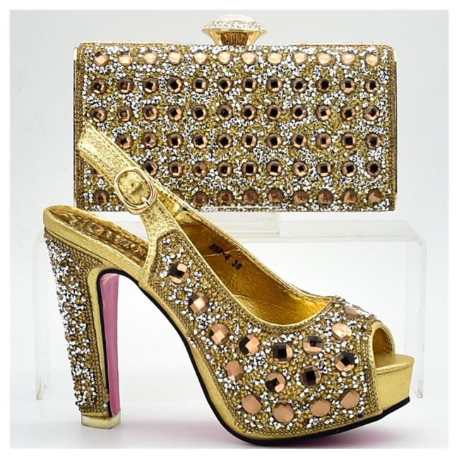 Promotional OEM Factory Manufacturer Nigerian Party Shoe And Bag Set