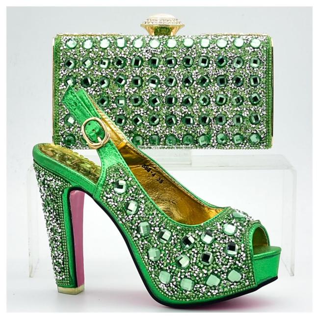 Promotional OEM Factory Manufacturer Nigerian Party Shoe And Bag Set